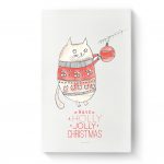 Have Holly Jolly Christmas Wishes Red Cat Art Canvas Prints - Paintnest