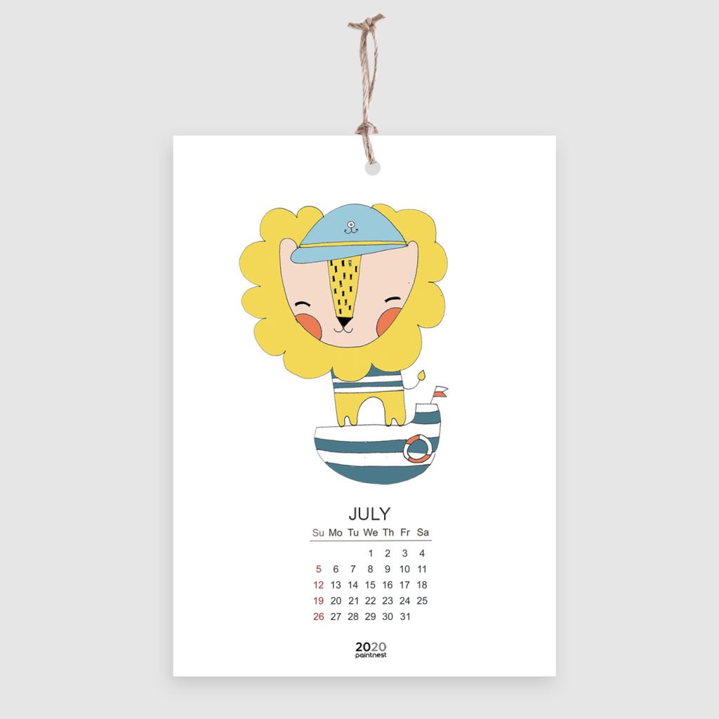 2020 Cute Unique Funny Animals Hand Drawn Wall Calendars - Paintnest
