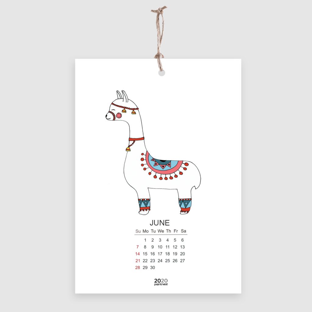 2020 Cute Unique Funny Animals Hand Drawn Wall Calendars - Paintnest