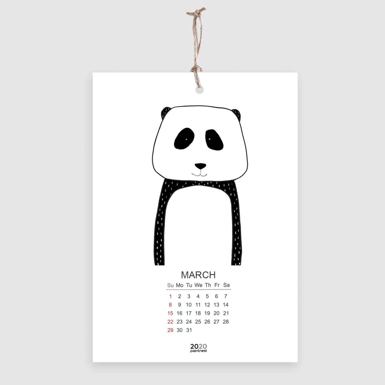 2020 Cute Unique Funny Animals Hand Drawn Wall Calendars - Paintnest