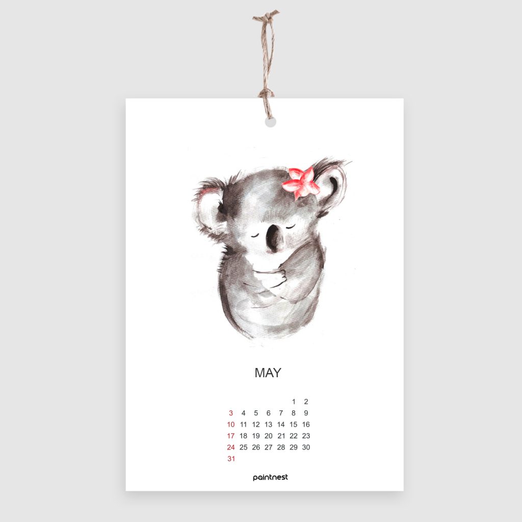 2020 Watercolor Animals Painting Wall Calendars - Paintnest