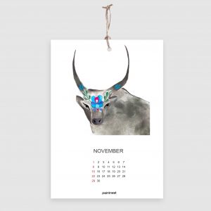 2020 Watercolor Animals Painting Wall Calendars - Paintnest